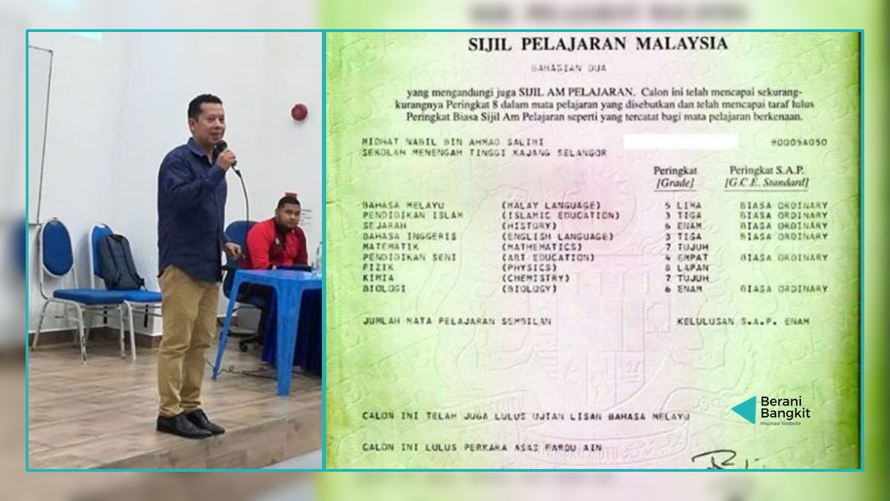 Doktor Ini Pernah Gagal, SPM Tak Ada 'A', Dapat Result Teruk Jangan ...